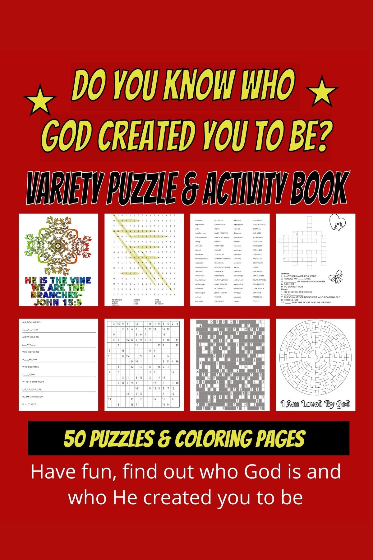 Do You Know Who God Created You To Be? Variety Puzzle & Activity Book ...