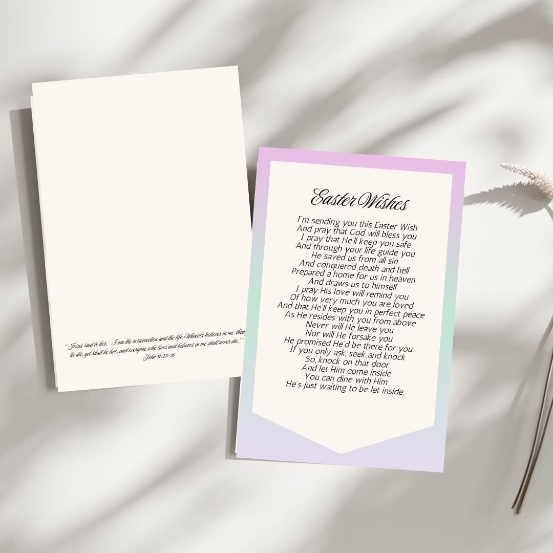 Easter Wishes Printable EasterCard - Patricia Adderley